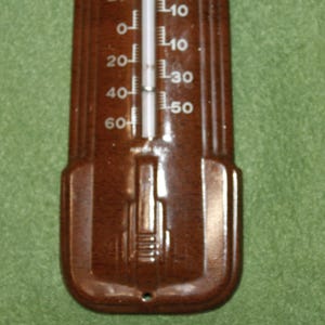 Vintage Wall Thermometer Metal Art Deco Style - Etsy