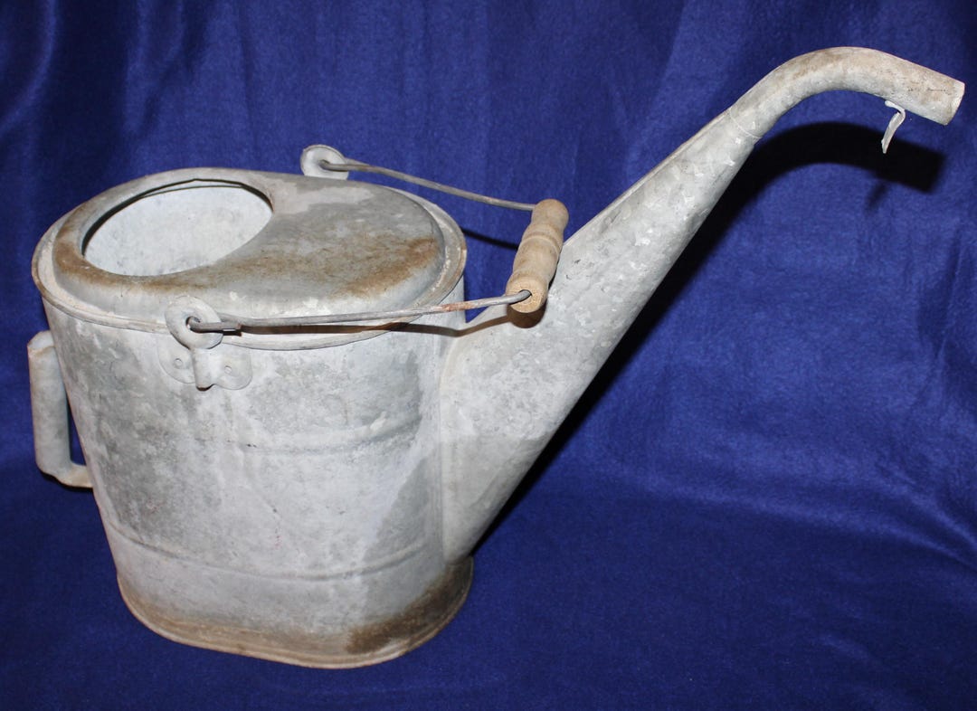 Vintage Galvanized Metal Radiator Watering Can - Etsy