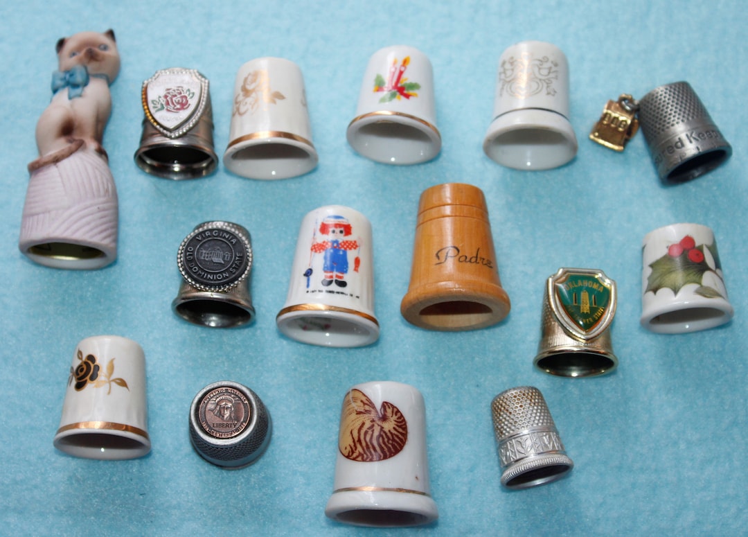 Vintage Souvenir Collectible Thimbles Lot of 15 - Etsy
