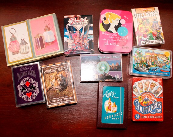 Vintage Playing Card Decks Lot of 10 | Etsy