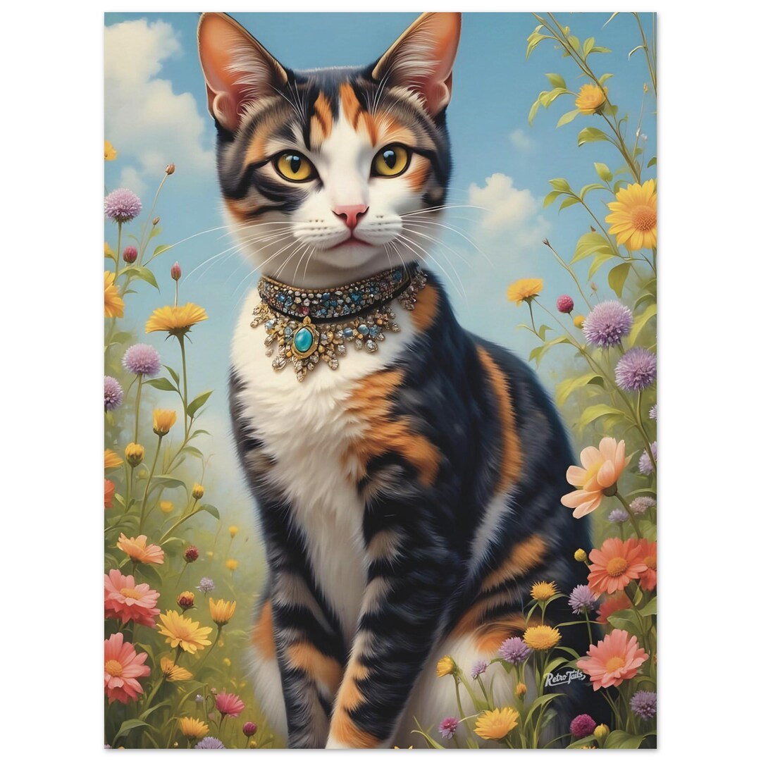 Opulent Cat Print/cleocatra/calico Kitty - Etsy