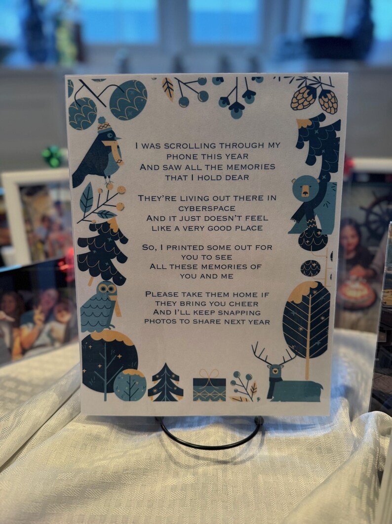 Memory Table Poem Print - Etsy
