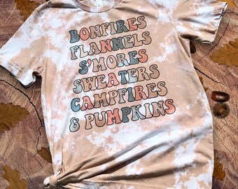 Fall Bleached Shirt - Etsy