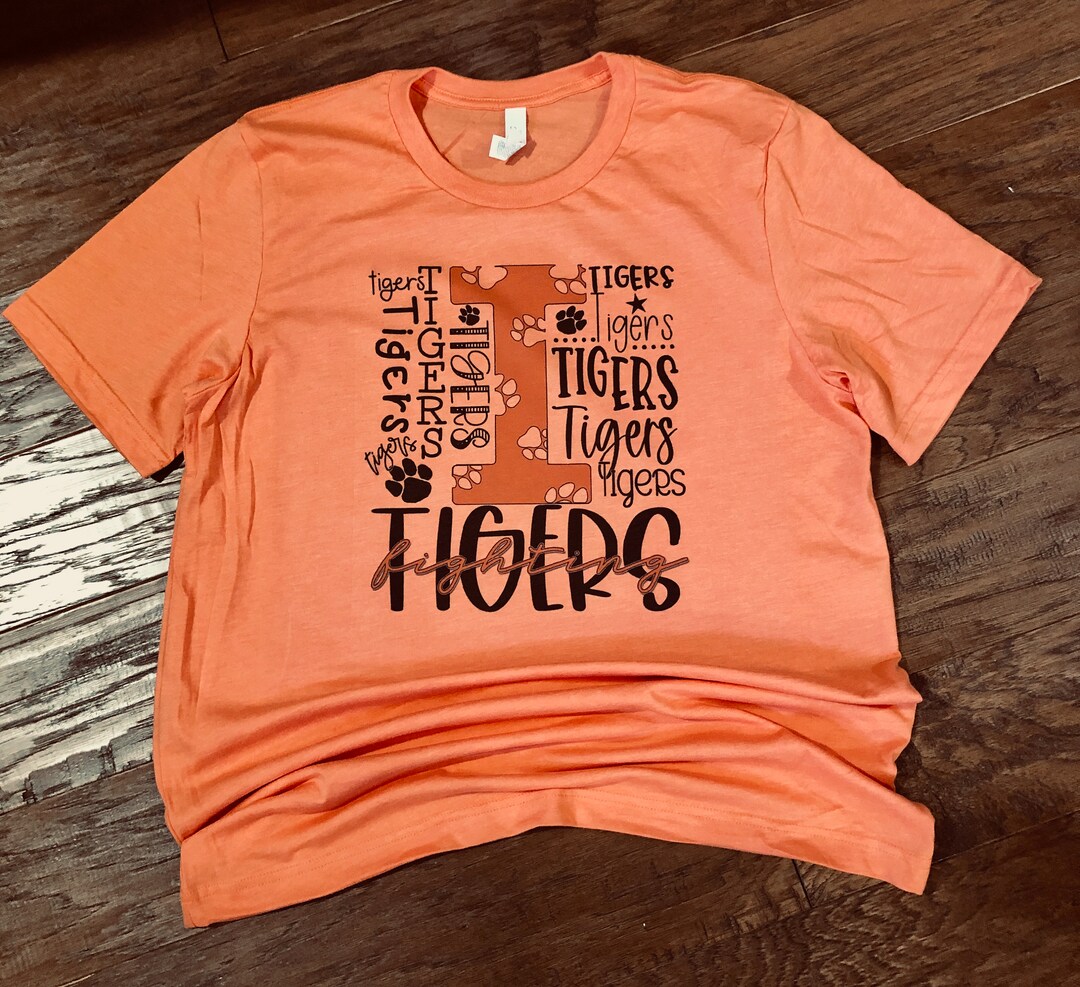 Ironton Tigers Typography Graphic T-shirt / Go Tigers Ironton Fighting ...