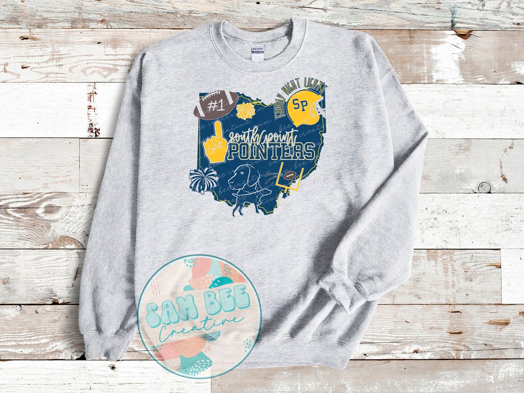 South Point Pointers Football Crewneck Sweatshirt / Pointer Pride Ohio ...