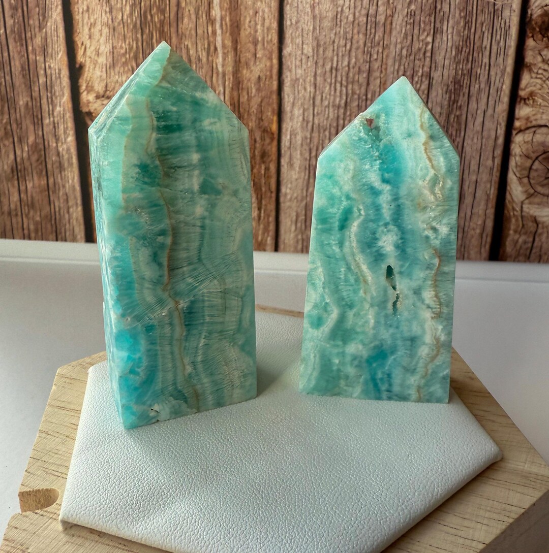 Hemimorphite Towers -ocean Blue - Healing Energy - Meditation Crystal ...