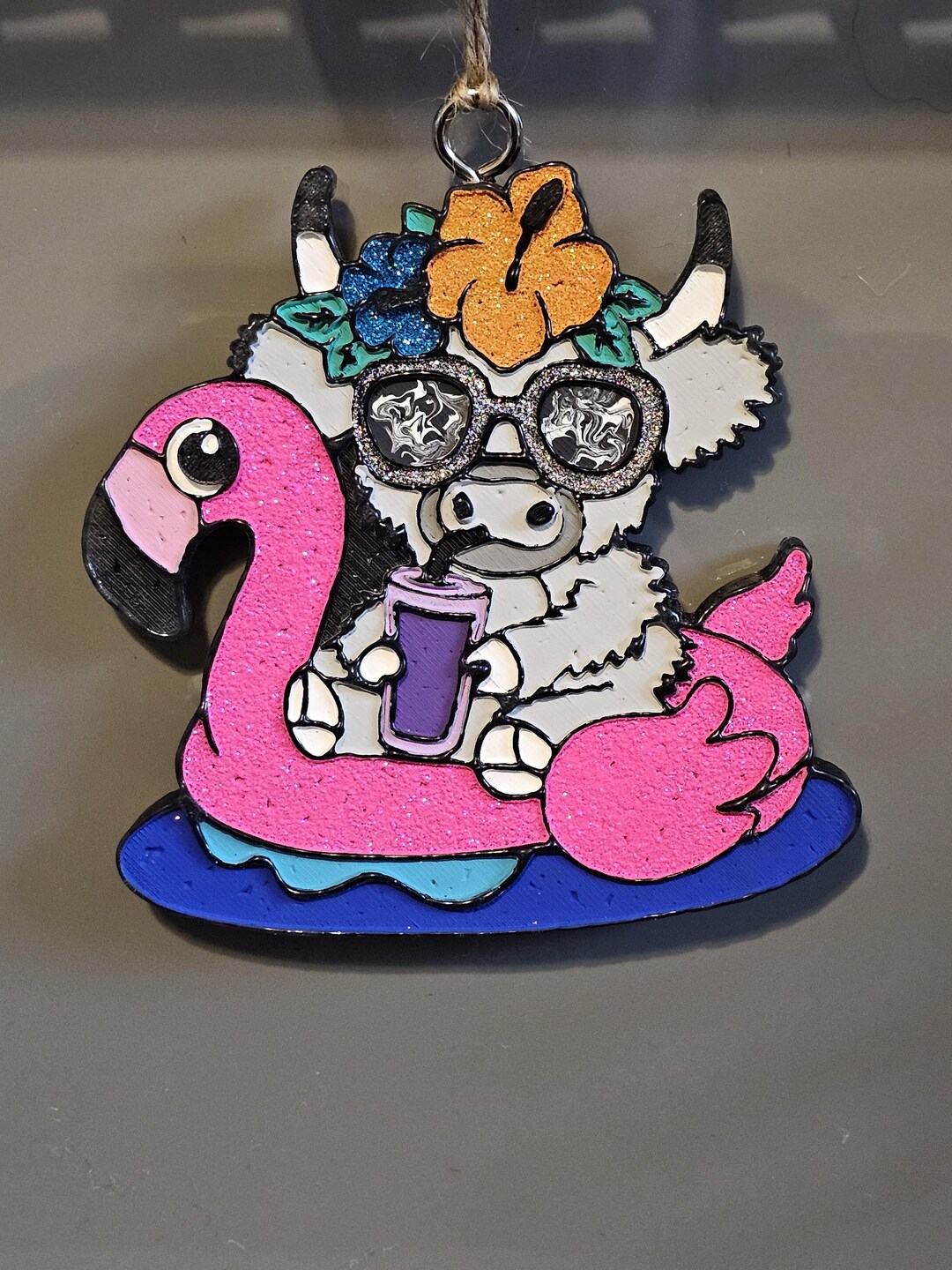 Pool Float Cow Car Freshie * Hand Painted * Ready to Ship * Baywatch ...