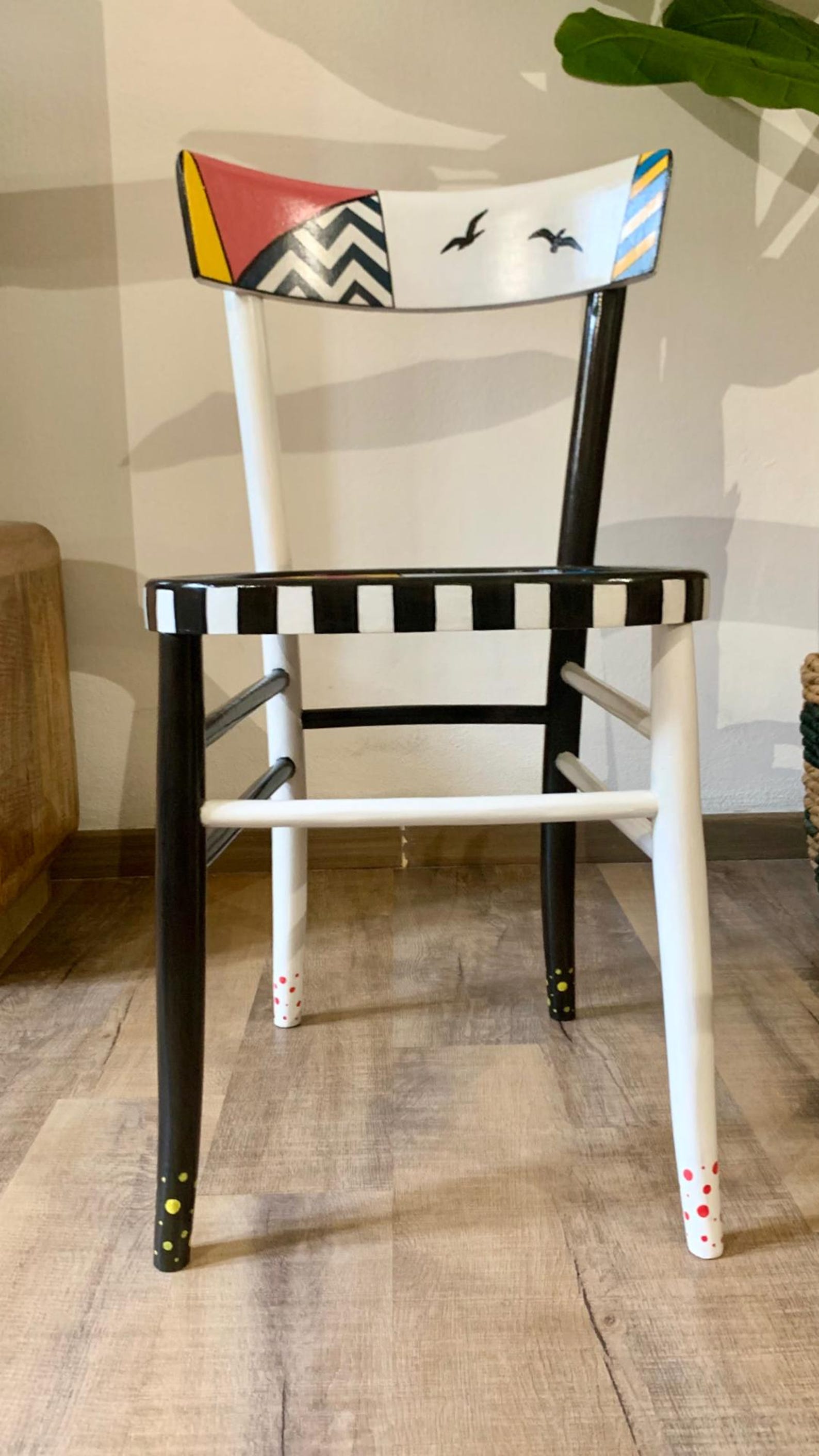 SOLD! Hand-painted Chair - Original Furniture - Artistic Chair - Etsy