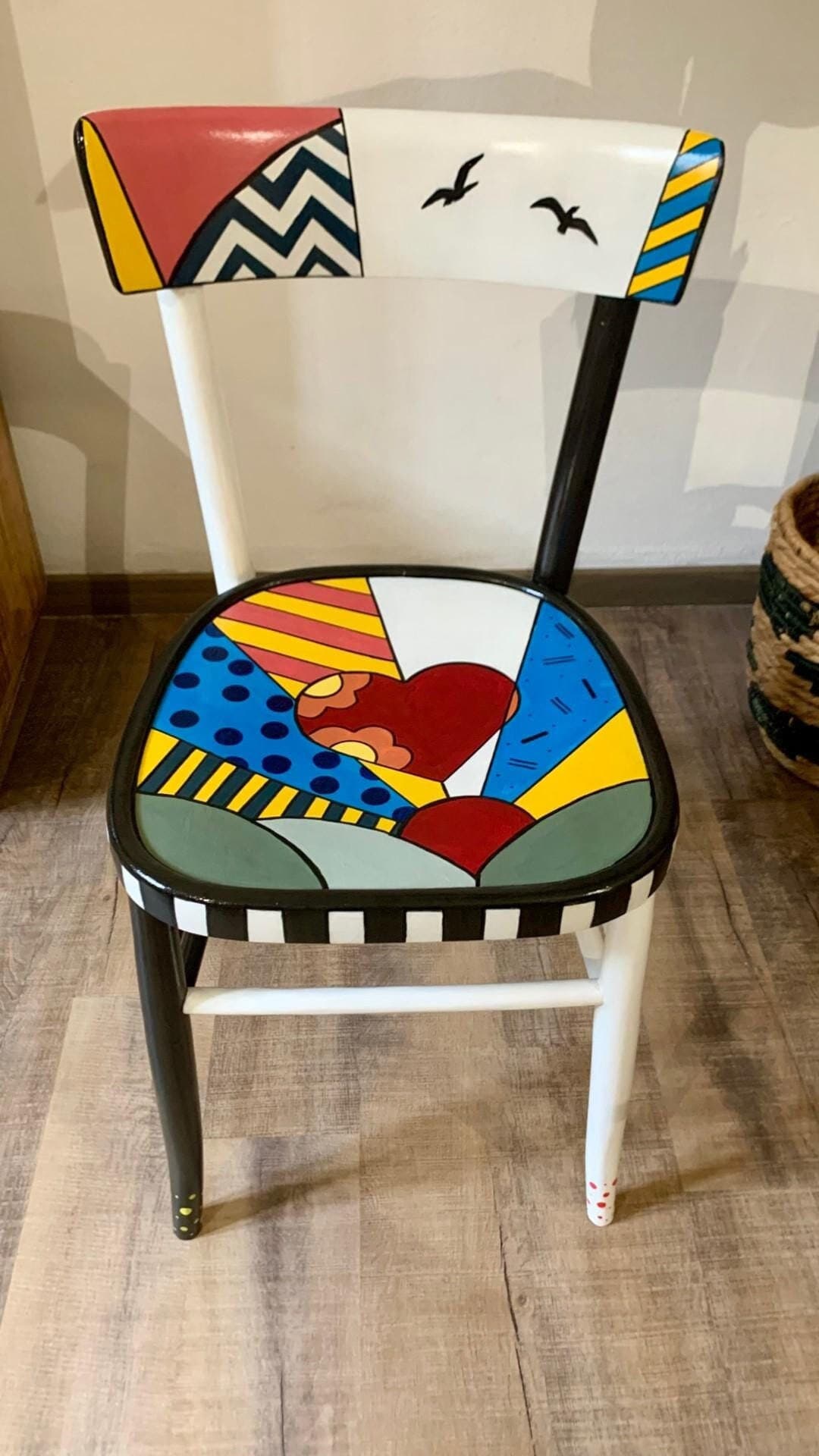 SOLD! Hand-painted Chair - Original Furniture - Artistic Chair - Etsy