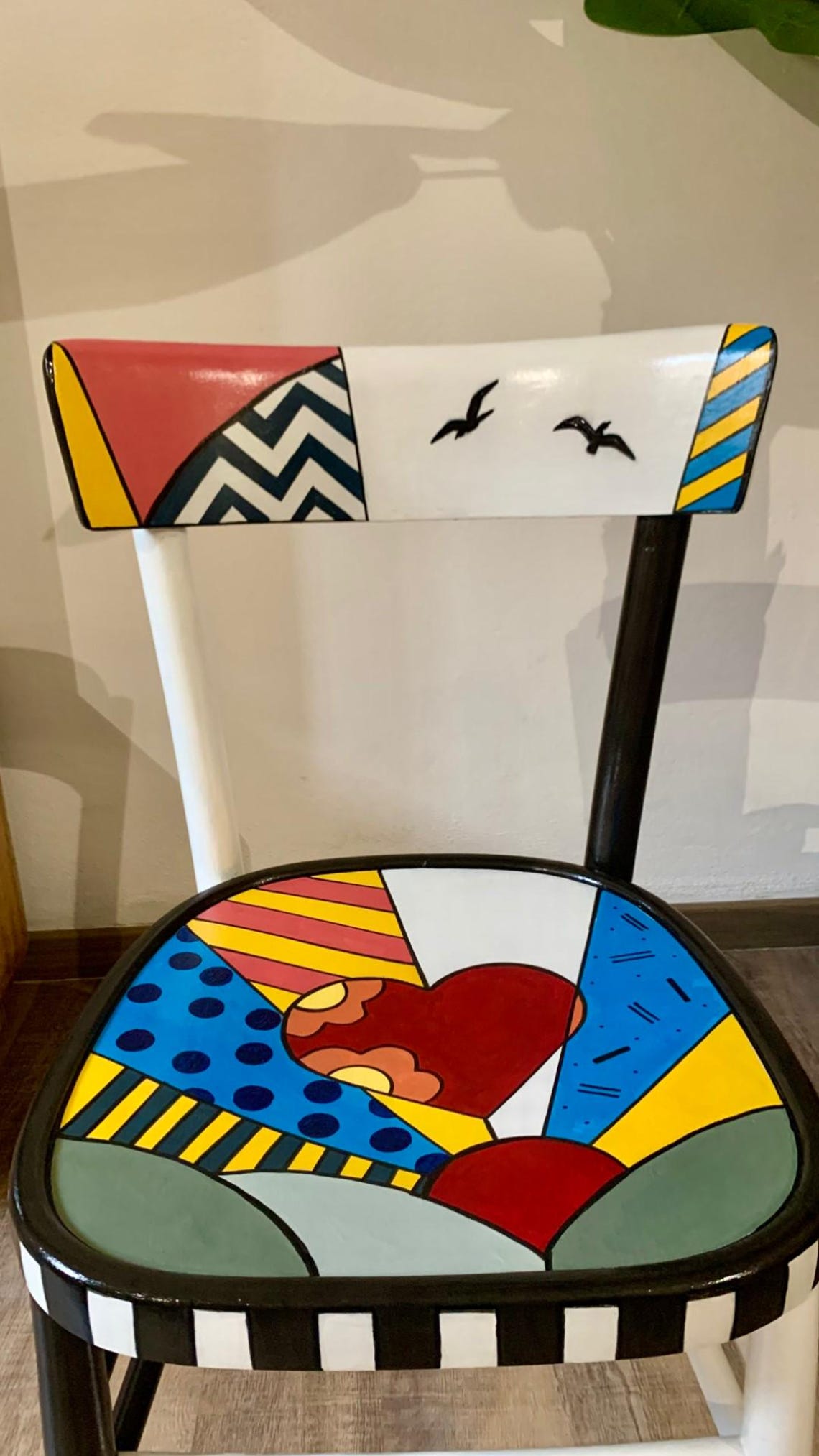 SOLD! Hand-painted Chair - Original Furniture - Artistic Chair - Etsy