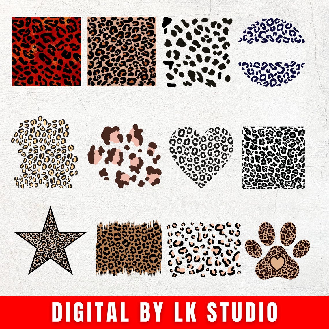 Leopard Print SVG Bundle, Leopard Pattern Svg, Repeating Pattern ...