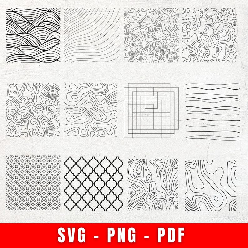 20 Patterns, Background SVG Bundle, Background Pattern SVG Cut Files ...