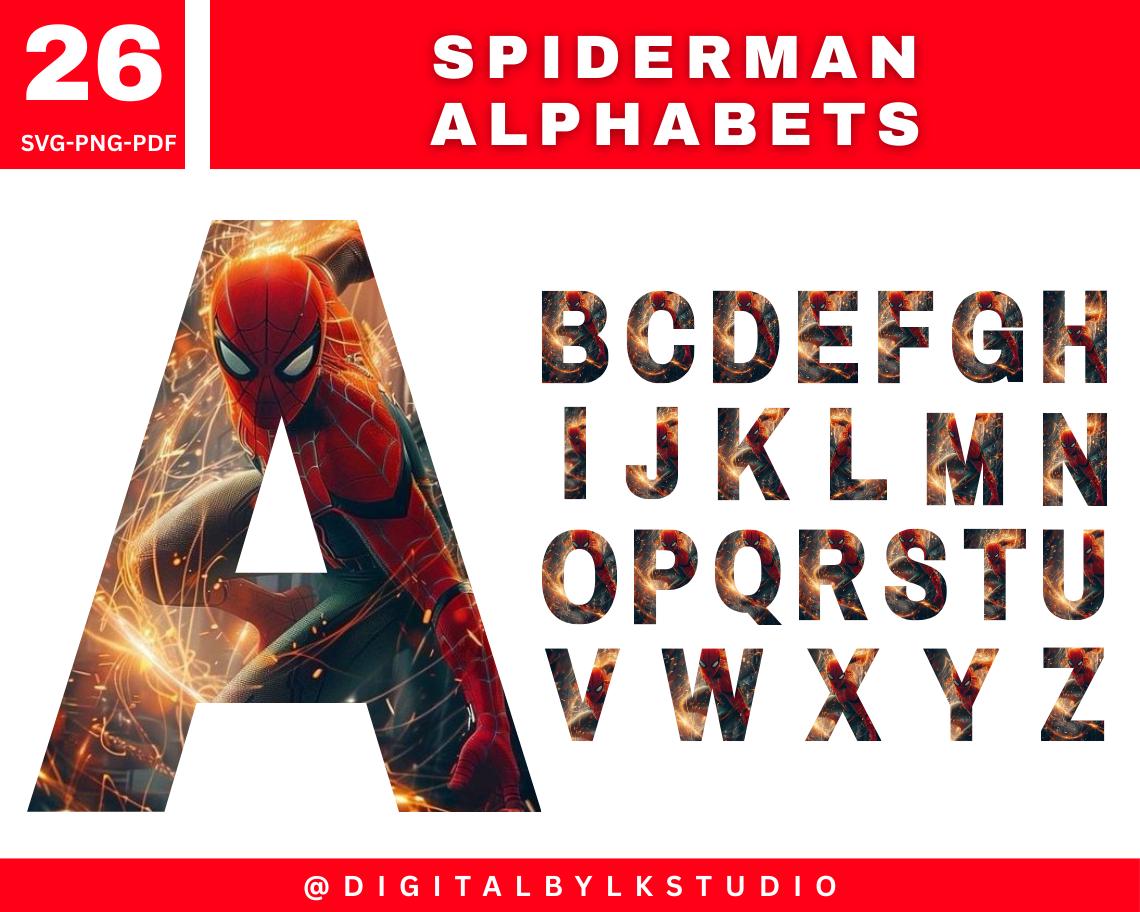 Spiderman Alphabets, Spiderman Font, Superhero Letters A–Z for Kids ...