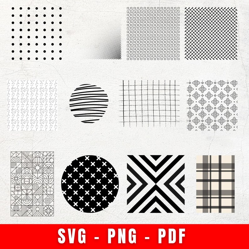 20 Patterns, Background SVG Bundle, Background Pattern SVG Cut Files for Cricut and Silhouette ...