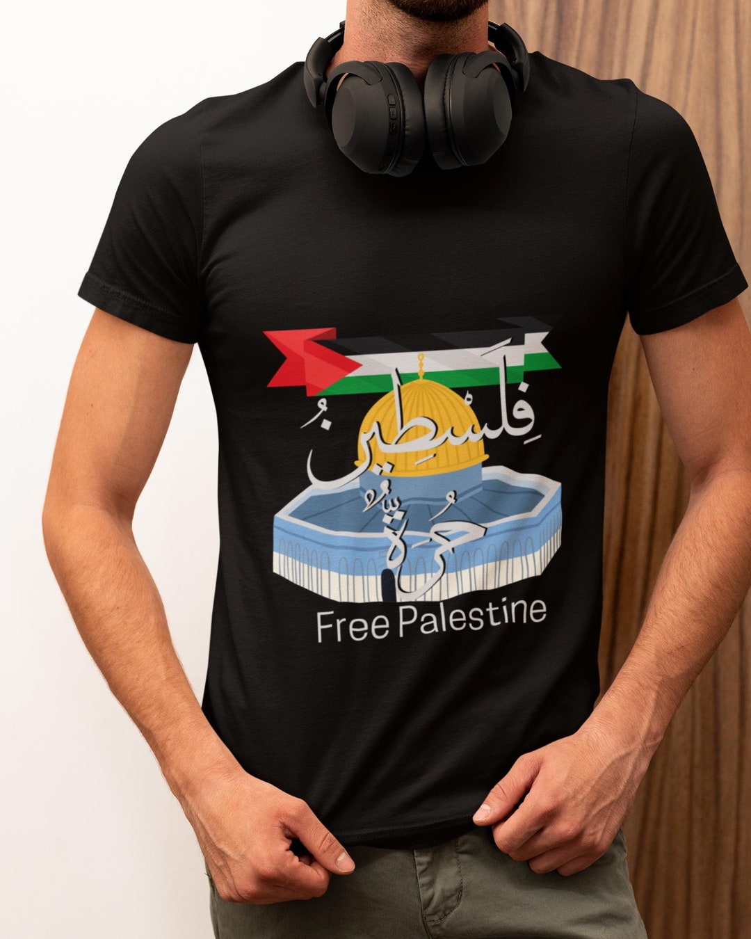 Free Palestine T-shirt Arabic Calligraphy Palestine Shirt, Middle ...