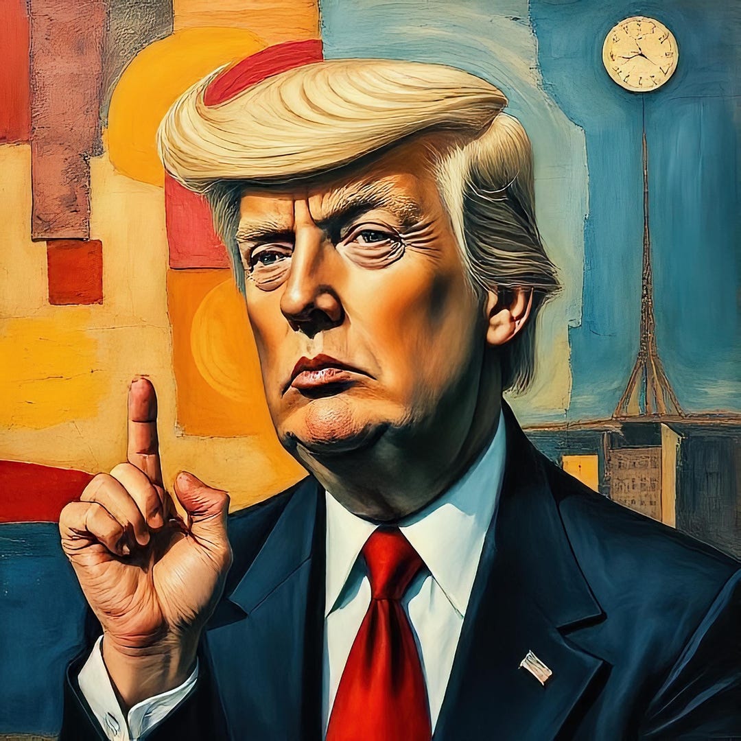 President Donald Trump Abstract Painting Portrait, HD Photo Print ...