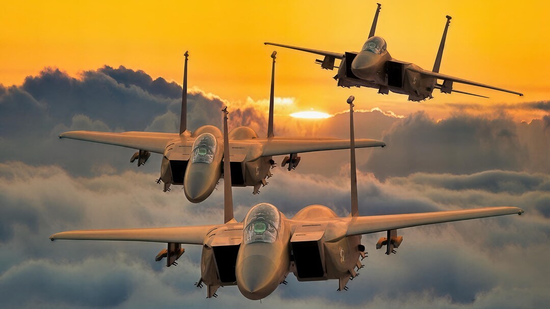 F-15 Eagle Trio Poster Print or Canvas - Etsy