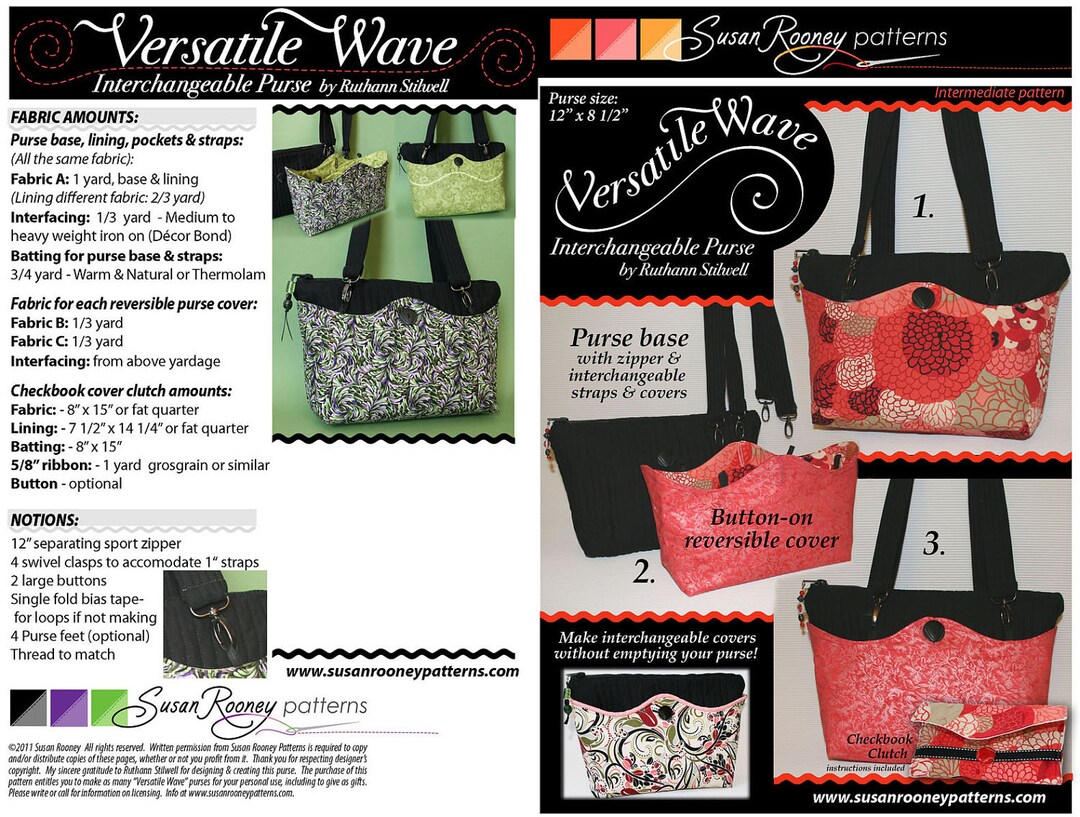 Versatile Wave Purse Pattern - Etsy