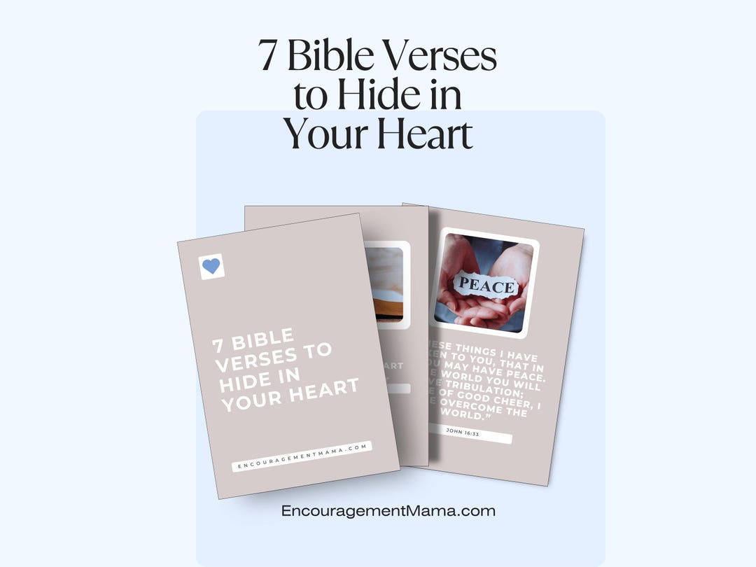 7 Bible Verses to Hide in Your Heart - Etsy Australia