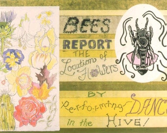 Goldfish Cartoon Monotype Wall Art Hand Colored Original | Etsy