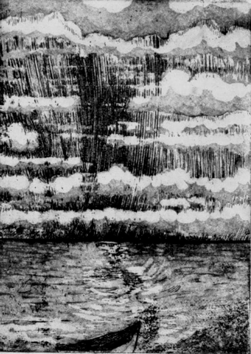 Seascape Aquatint Etching- Classic Renaissance Style- Original Art- 4 X ...