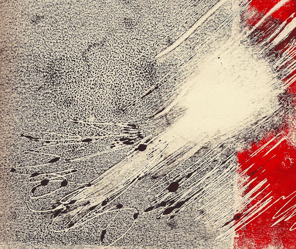 Abstract Art Monotype Print Modern Minimalist Original Wall Art 9 X 11 ...