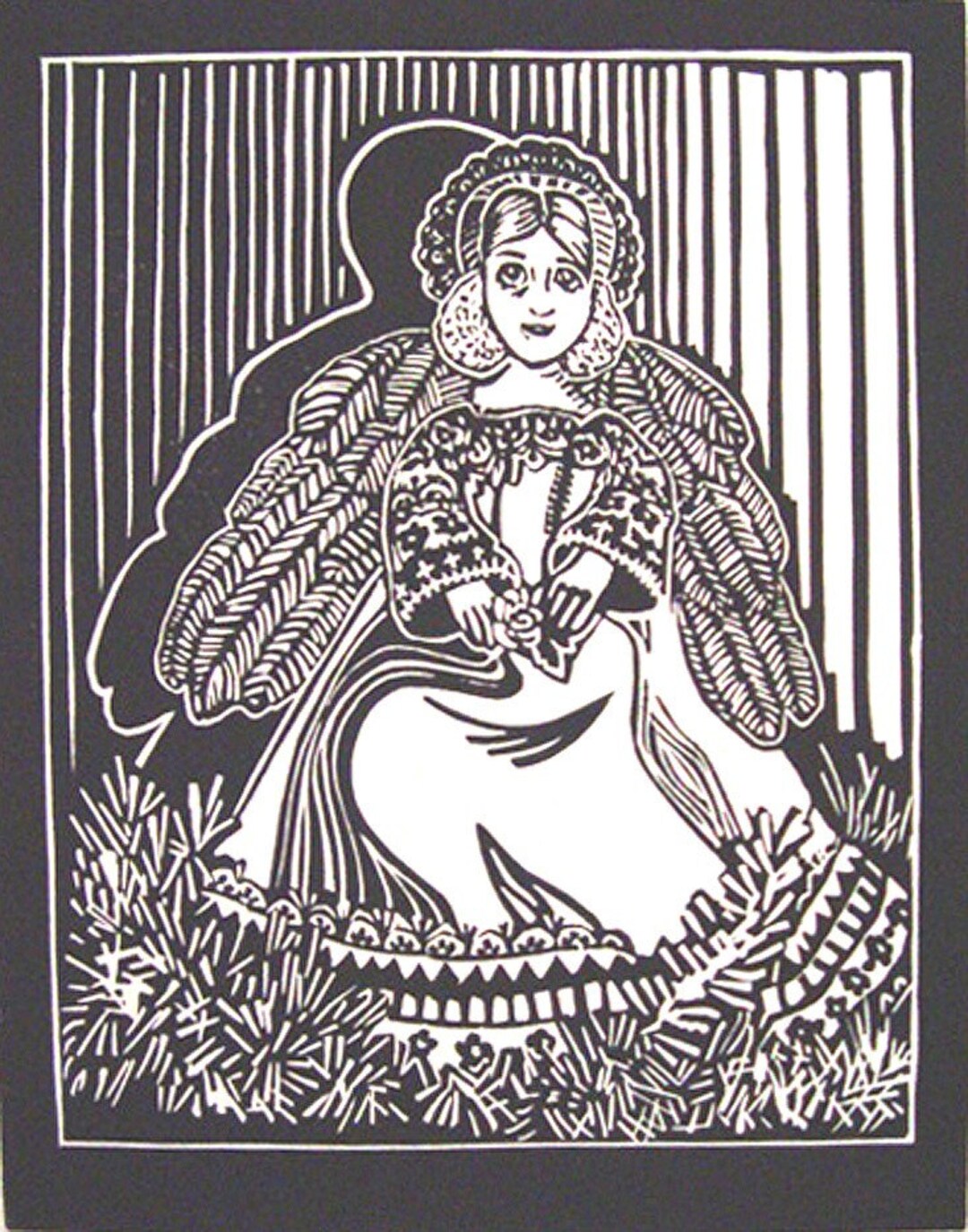 Christmas Angel Wall Art Preppy Classic Traditional Original - Etsy