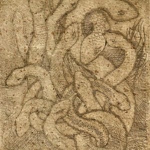 Snakeskin Steampunk Art Original Collograph Monoprint 11 X 14 28 X 35 ...