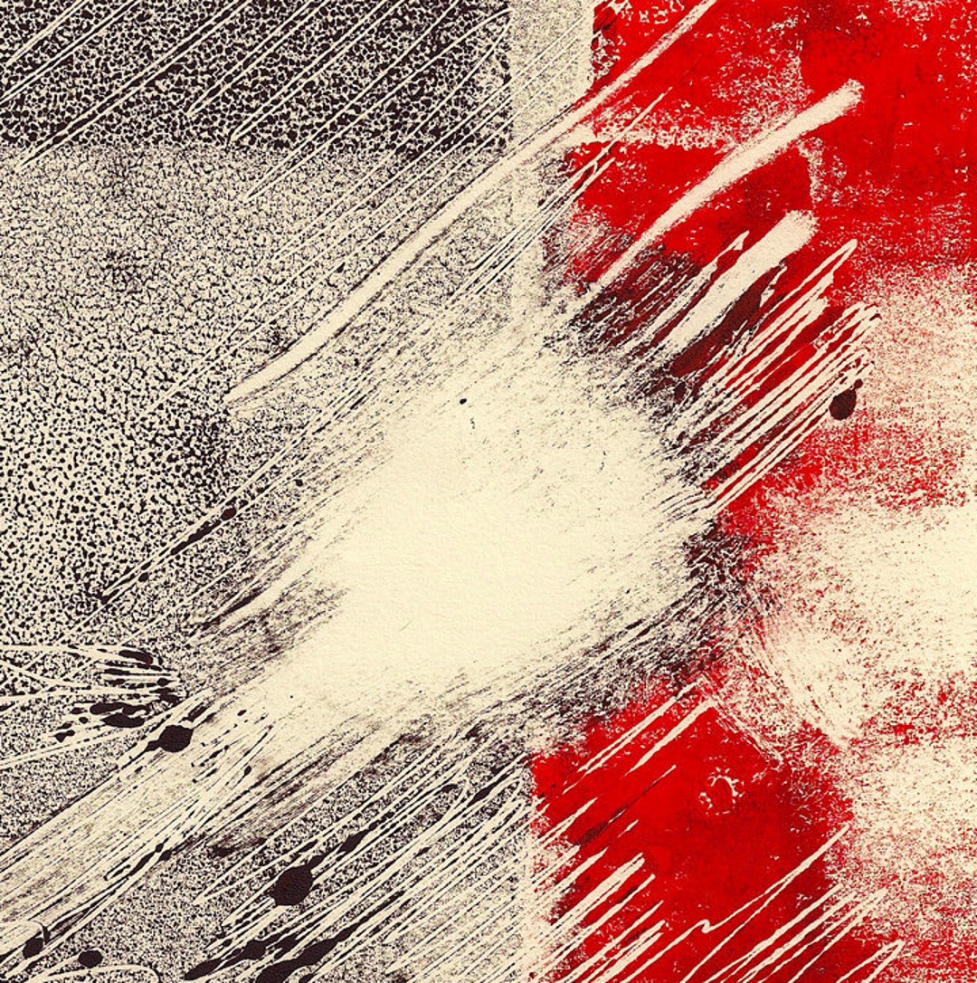 Abstract Art Monotype Print Modern Minimalist Original Wall Art 9 X 11 ...