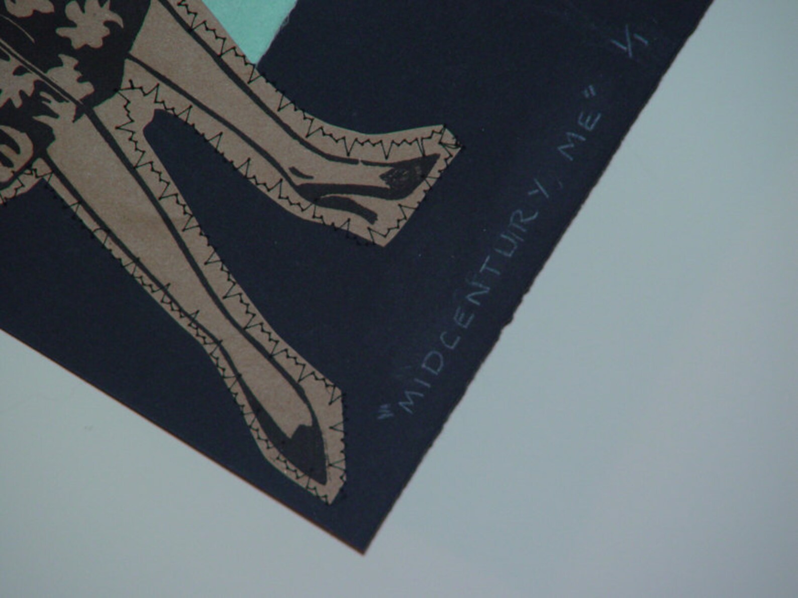 Midcentury Fashion Linocut- Retro Collage Monoprint Art- 8 X 12 Inch - Etsy