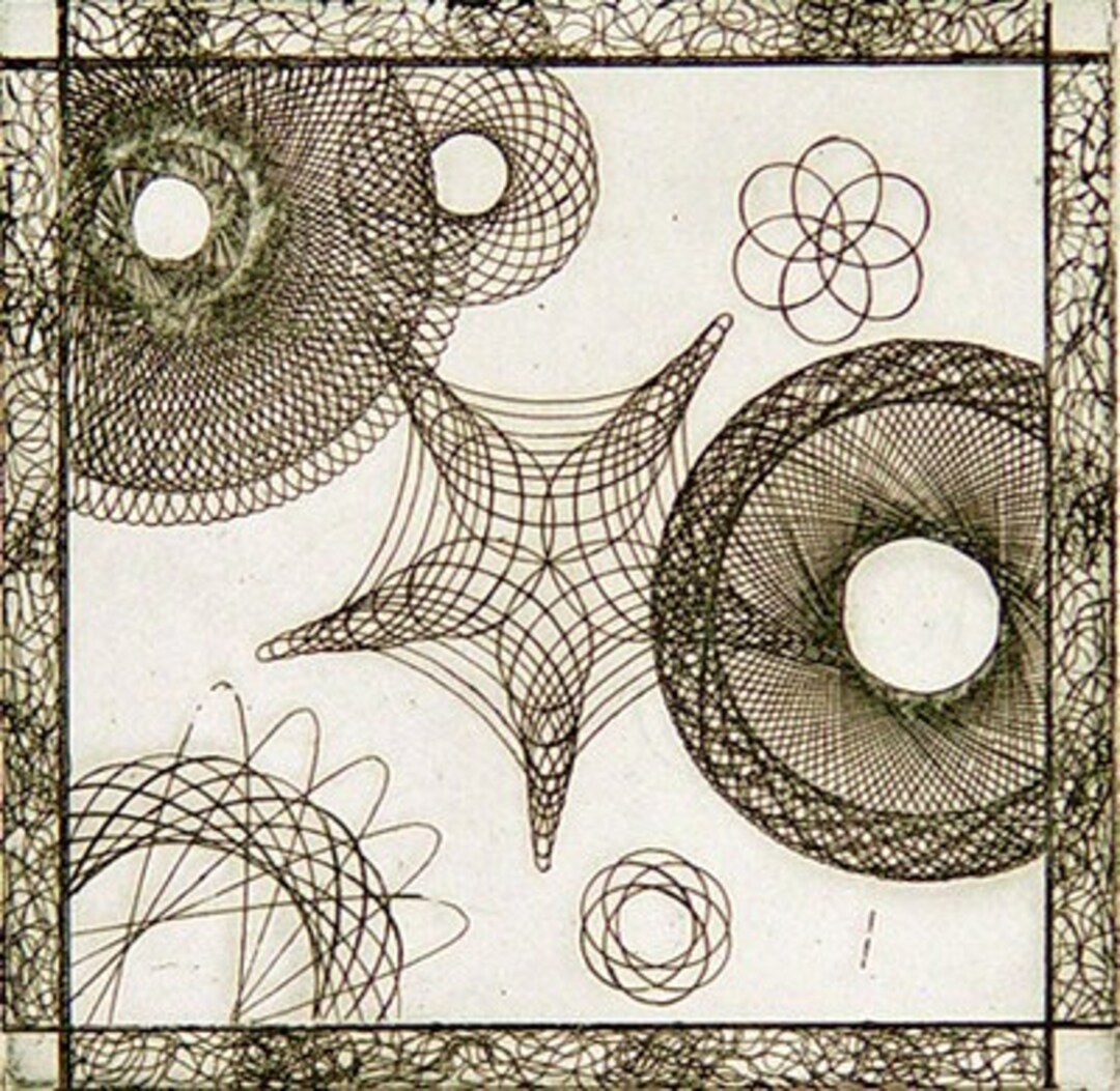 Spirograph Etching Print Geekery Art Weird Science 9 X 11 - Etsy