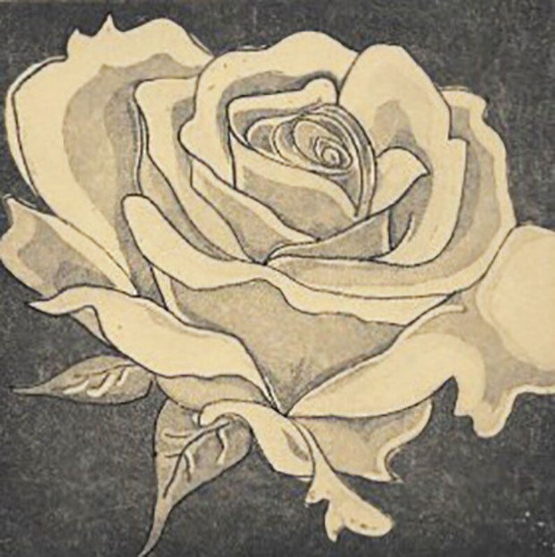 Aquatint Etching-ancient Rose-classic Romantic Edwardian-1/50- 7 X 9 ...