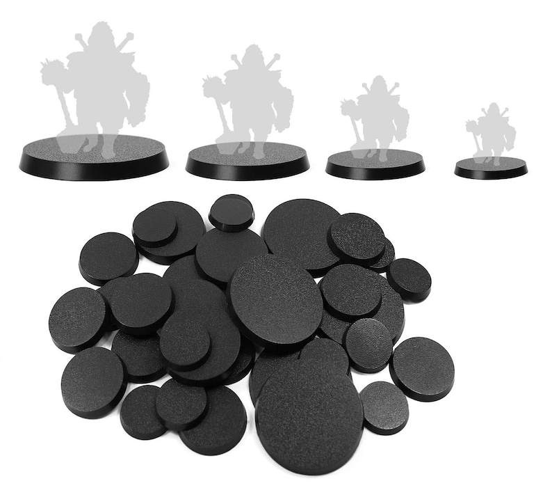 Wargaming Miniature Bases: Plain 20-160mm Circular Tabletop Bases ...