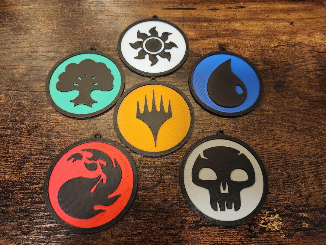 Magic the Gathering Christmas Ornament Mana Symbols - Etsy