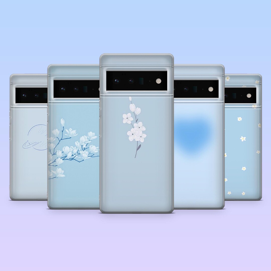 Baby Blue Phone Case Minimalist Blue Aesthetic Cover for iPhone 16, 15 ...