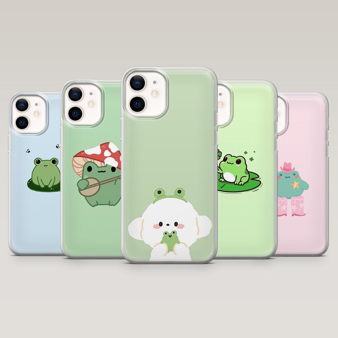 Frog Phone Case Cute Toad Funny Meme Cover for iPhone 16, 15, 14, 13 ...