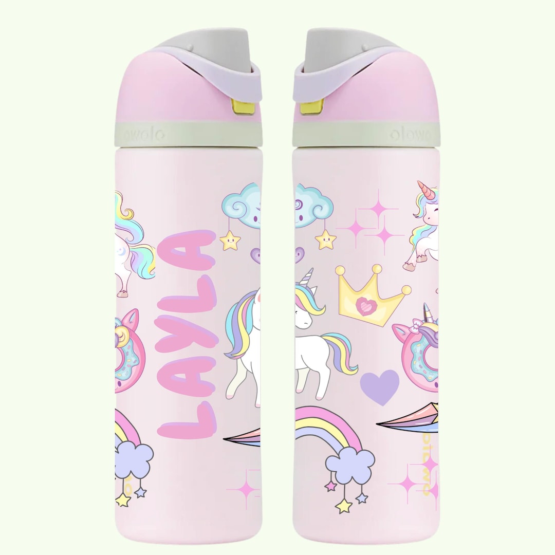 Personalized Owala Kids Water Bottle 24oz Freesip Toddler Tumbler With