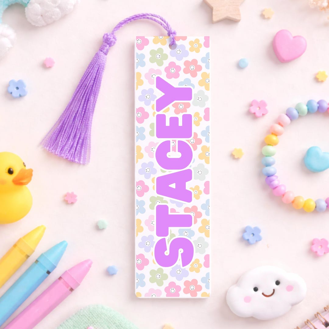 Personalized Name Kids Bookmark, Toddler Book Lover Gift, Custom ...