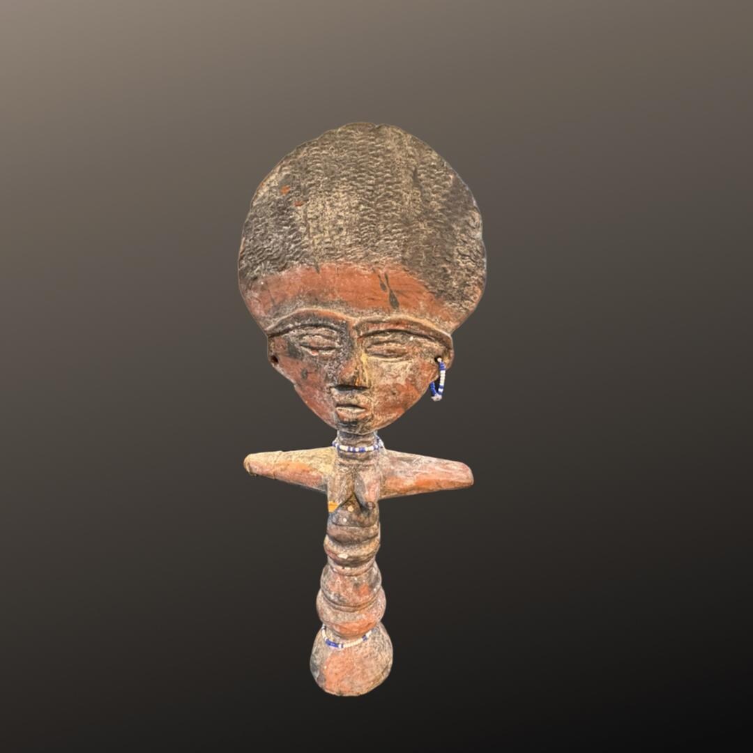Vintage African Akuaba Fertility Doll | Ashanti Wooden Figure | Hand ...