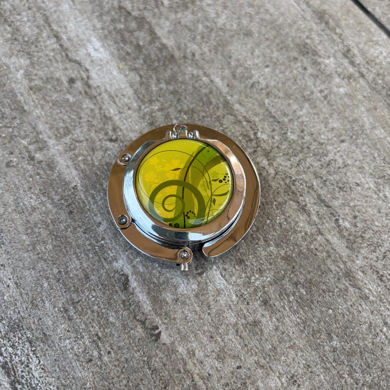 Purse Hook With Compact Mirror | Chic, Foldable Purse/bag Hangers - Etsy