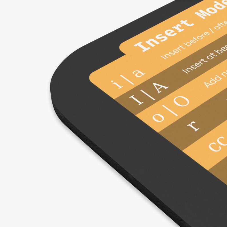 Vim Cheatsheet Mouse Pad - Developer Gift, Coding Desk Accessory, Rectangle Mousepad, Tech Lover ...