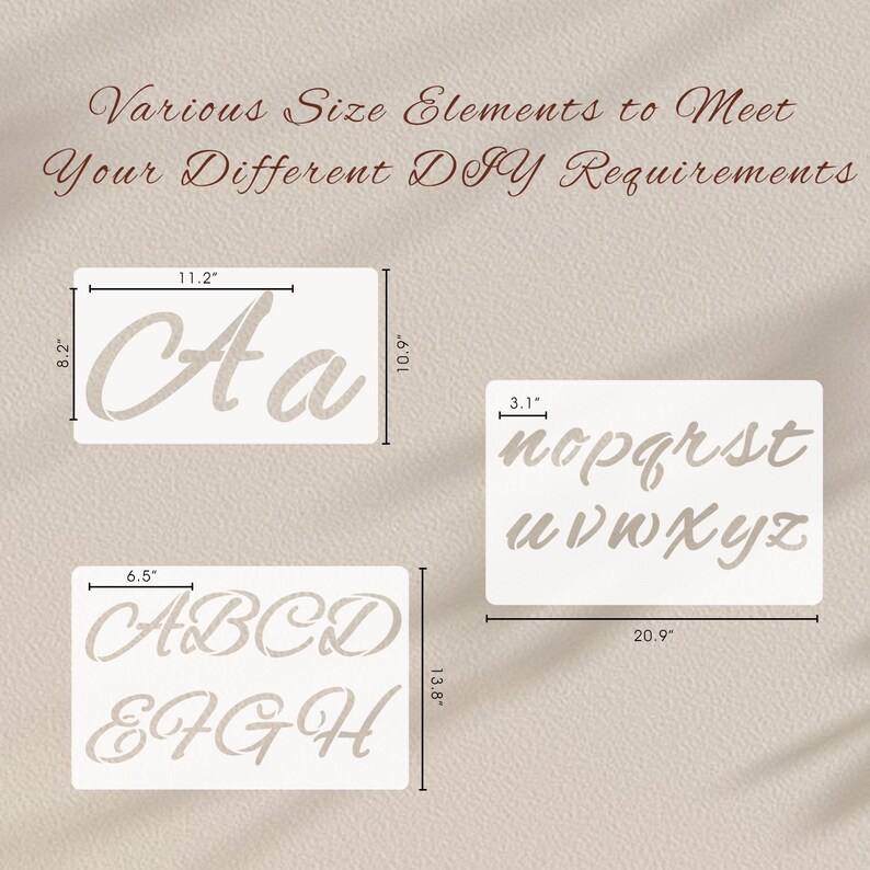 45 Pcs Alphabet Stencils Kit W/ Numbers, Symbols & Wreath - Reusable ...