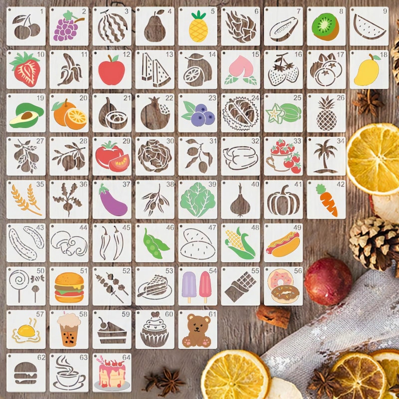 Fruit Craft Stencils - Etsy