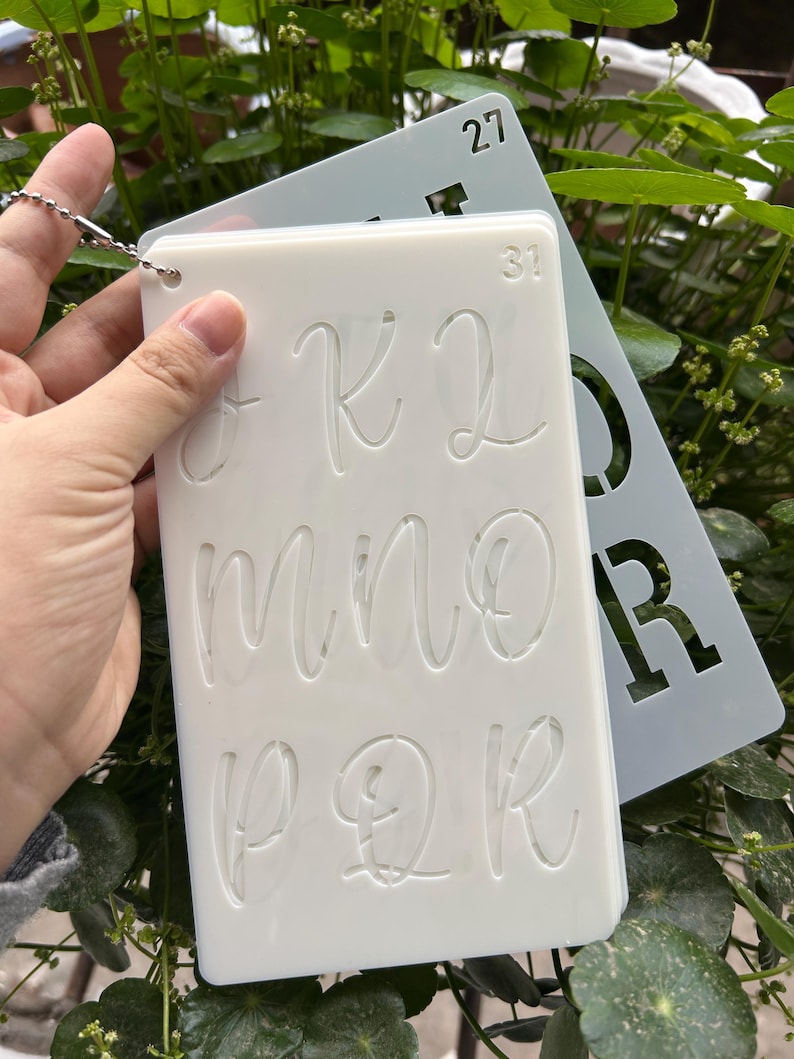 40 PCS Letter Stencils Set, Reusable 6.8x4" Alphabet Stencils for Signs ...