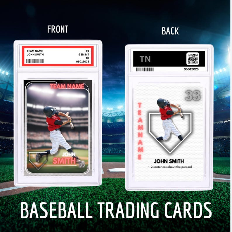 Custom Baseball Trading Card - Etsy