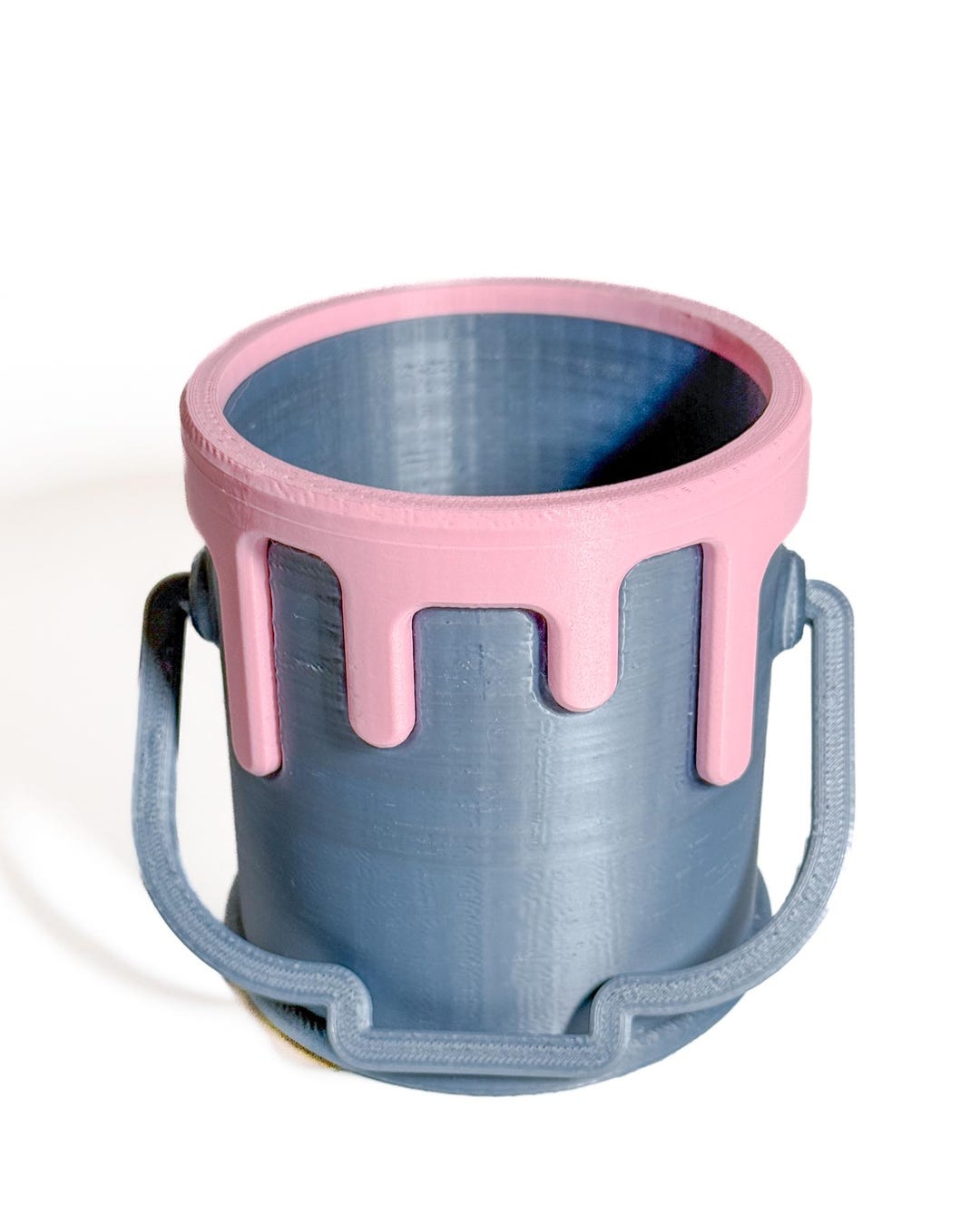 3D Printed Paint Bucket Pen Holder – Grey Base With Customizable Paint ...