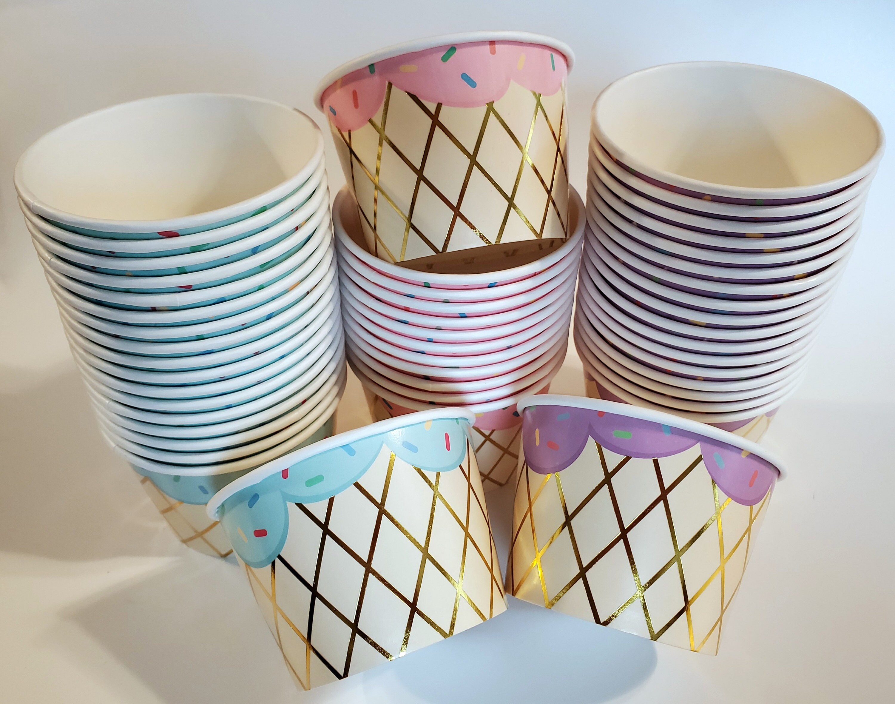 Shiny Metallic RAINBOW Party Snack Cups Ice Cream Cups Dessert | Etsy