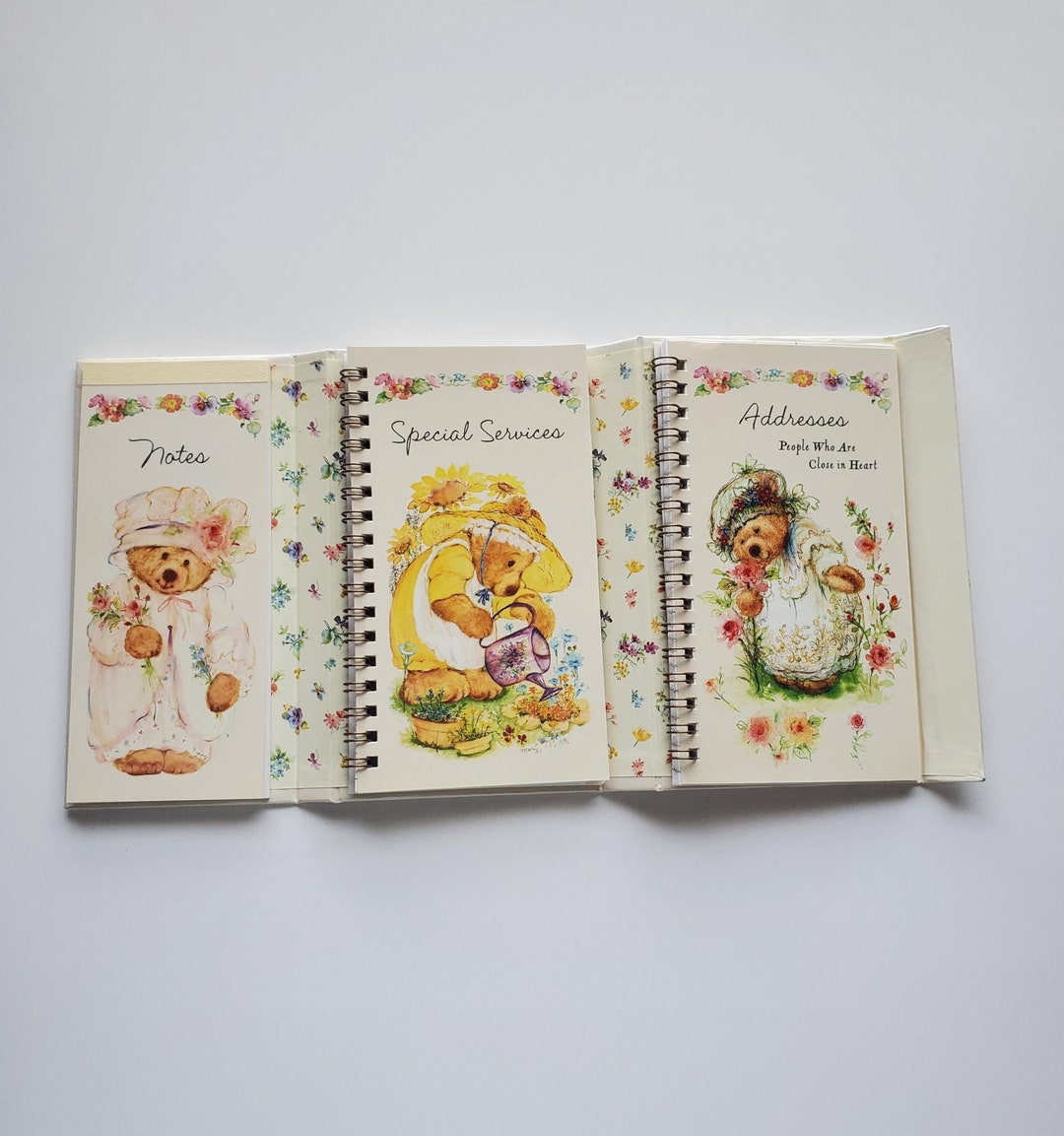 Vintage Teddy Bear Hallmark Note Pad and Address Book UNUSED - Etsy