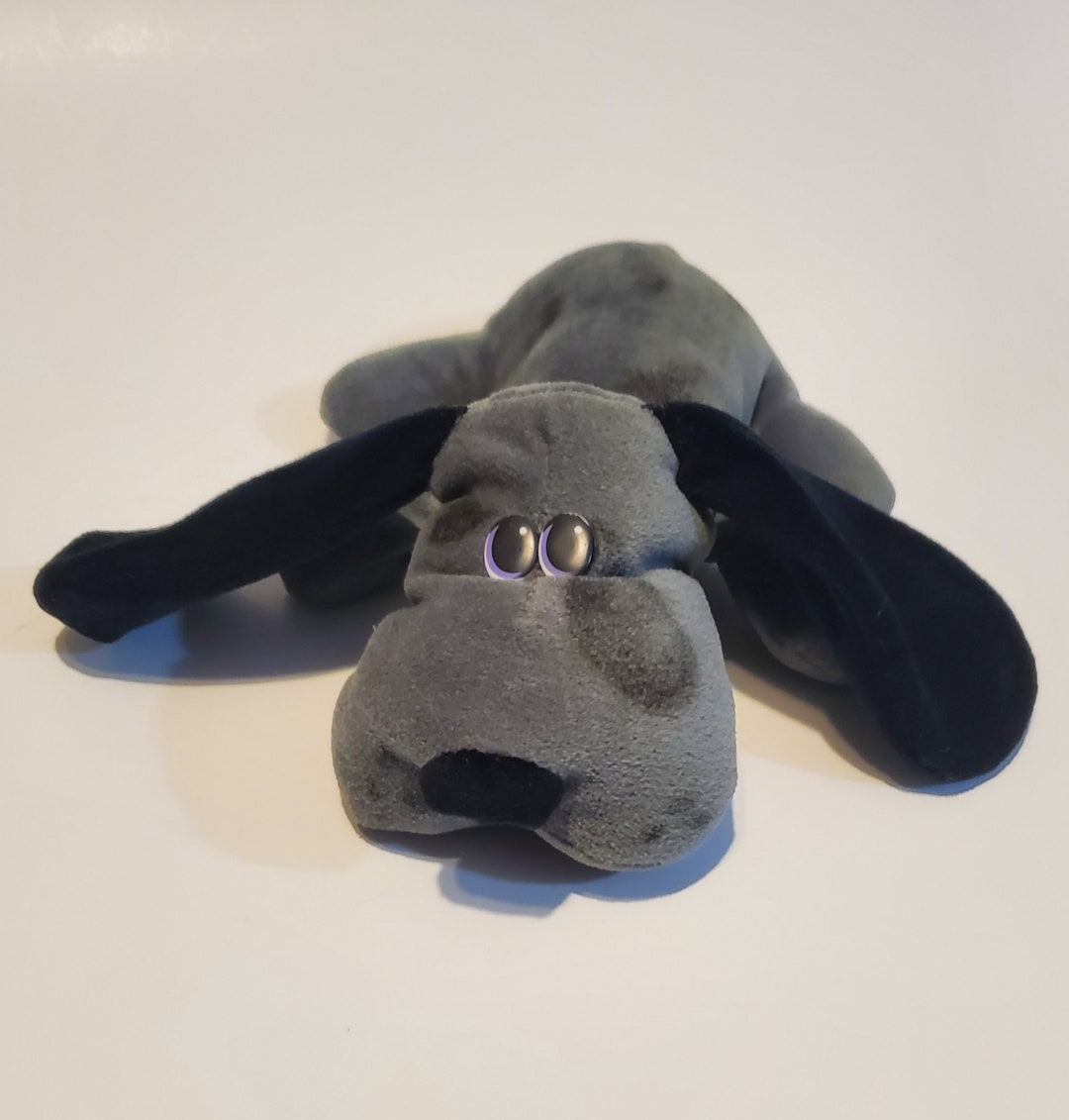 Vintage 1980s Puppy Plush Gray Dog Stuffed Animal - Etsy