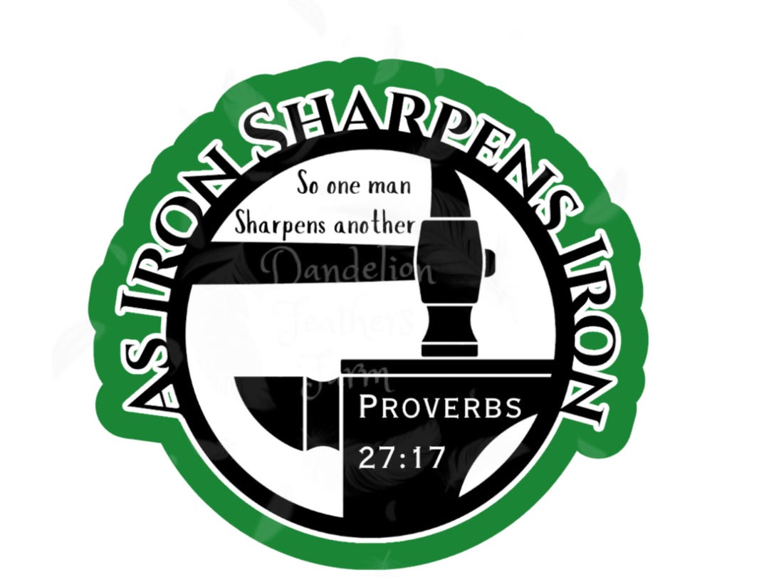 As Iron Sharpens Iron Scripture Laminate Sticker Proverbs 27:17 - Etsy